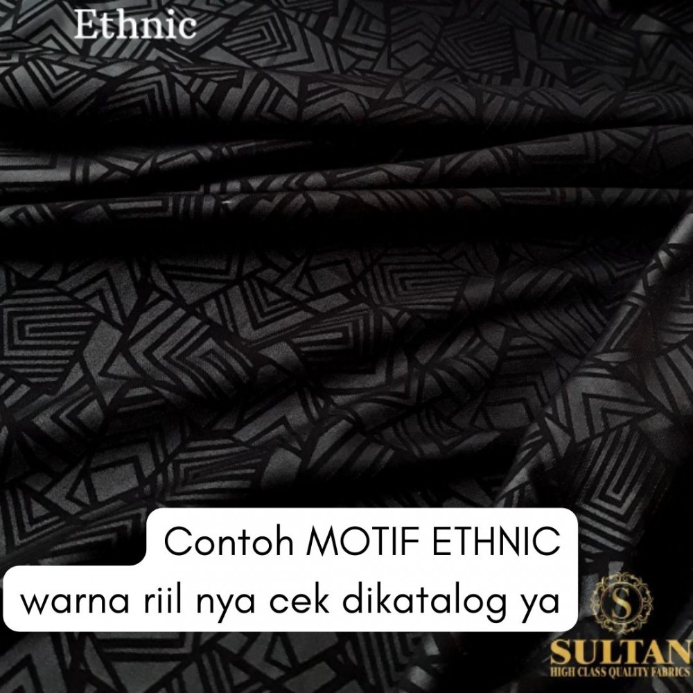 Kain Abaya merek Ogura Formal Jet Black Sultan