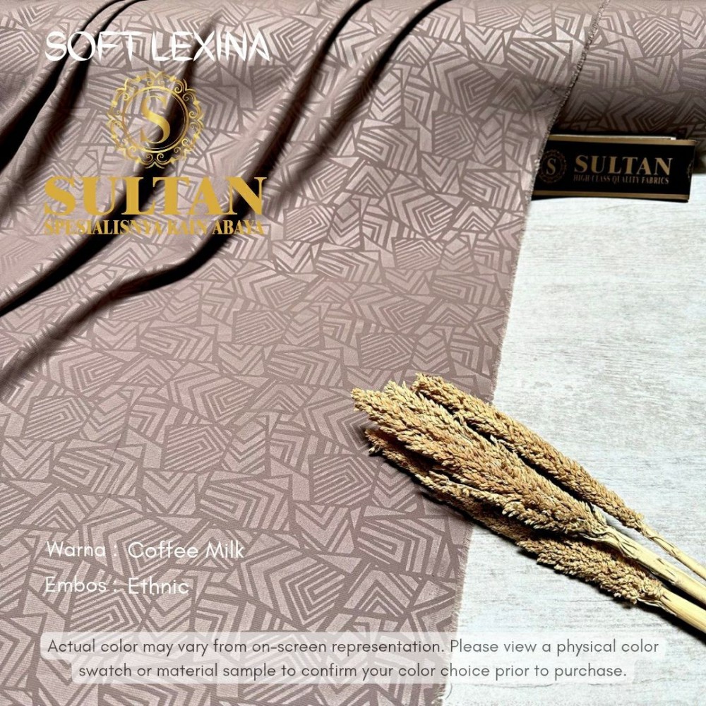 Kain Abaya merek Soft Lexina Formal Jet Black Sultan